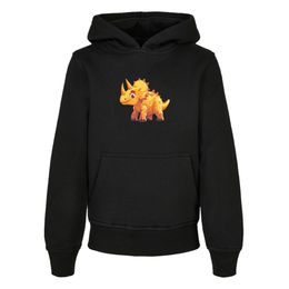 F4NT4STIC Sweatshirt 'S&uuml;&szlig;er Triceratops Dinosaurier' Jungen Gr&ouml;&szlig;e 122/128 orange / schwarz