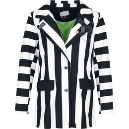 Beetlejuice Never Trust the Living Blazer schwarz wei&szlig; in L Q126-000052