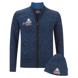 Jan Vanderstorm Strickjacke Mit M&uuml;tze ' Apke ' Herren Gr&ouml;&szlig;e XL blau