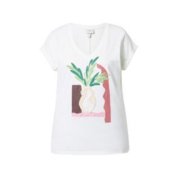 Ulla Popken T-Shirt Damen Gr&ouml;&szlig;e XL/XXL beige / gr&uuml;n / rosa / offwhite