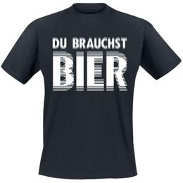 Alkohol & Party Du brauchst Bier T-Shirt schwarz in 3XL 5910 - GL64000 - 1c