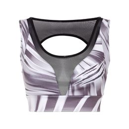 Plein Sport Sporttop 'Scratch' Damen Gr&ouml;&szlig;e XL lilameliert / schwarz / wei&szlig;