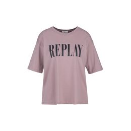 Replay T-Shirt Damen Gr&ouml;&szlig;e XS altrosa / schwarz