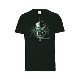 logoshirt T-Shirt 'Fantastic Beasts - Grindelwald vs. Dumbledore' Damen Gr&ouml;&szlig;e XXL gr&uuml;n / schwarz