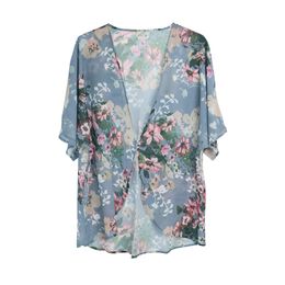 Meetwee Kimono 'Cover Up Top' Damen Gr&ouml;&szlig;e XL blau