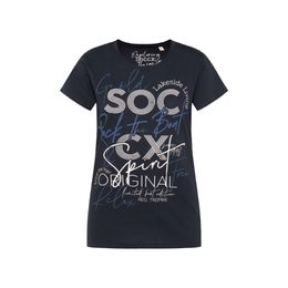 SOCCX Rundhalsshirt mit Logo Print Damen Gr&ouml;&szlig;e XL blau