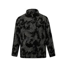STHUGE Fleecejacke Herren Gr&ouml;&szlig;e 8XL grau / schwarz