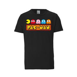 logoshirt T-Shirt 'Pac-Man' Damen Gr&ouml;&szlig;e L mischfarben / schwarz