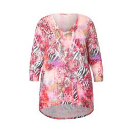 MIAMODA Shirt Damen Gr&ouml;&szlig;e XXXL dunkelgrau / ros&eacute; / rot / wei&szlig;