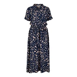 Apricot Scattered Squares Shirt Midi Dress ' ' Damen Gr&ouml;&szlig;e 42 navy Winterkleid