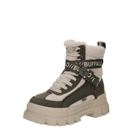 Buffalo Stiefeletten 'Aspha Com1' Damen Gr&ouml;&szlig;e 40 khaki / offwhite Winterschuhe