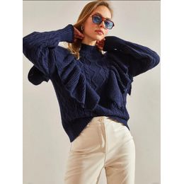 Bianco Lucci Pullover Damen Gr&ouml;&szlig;e S/L dunkelblau