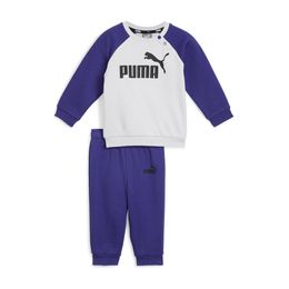 Puma Jogginganzug 'ESS+' Jungen Gr&ouml;&szlig;e 104 dunkelblau / schwarz / wei&szlig;