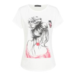 Cloud5ive T-Shirt Damen Gr&ouml;&szlig;e XS hellpink / rot / schwarz / wei&szlig;