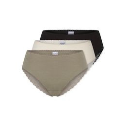 Schiesser Brasilslip 'Modern Multipacks' Damen Gr&ouml;&szlig;e S beige / creme / schwarz