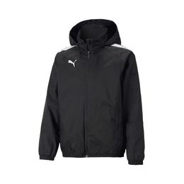 Puma Sportjacke 'TeamLiga' Jungen Gr&ouml;&szlig;e 164 schwarz / wei&szlig;