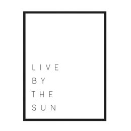 Liv Corday Bild 'Live By The Sun' Herren Gr&ouml;&szlig;e 30x40 schwarz / wei&szlig;