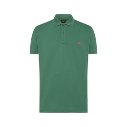 Peuterey Poloshirt 'Zeno' Herren Gr&ouml;&szlig;e L gr&uuml;n / feuerrot