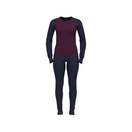 Odlo Sportunterw&auml;sche 'Active Warm Eco Special' Damen Gr&ouml;&szlig;e M navy / rotviolett