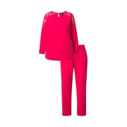 Ulla Popken Pyjama Damen Gr&ouml;&szlig;e M/L magenta Winterkleid
