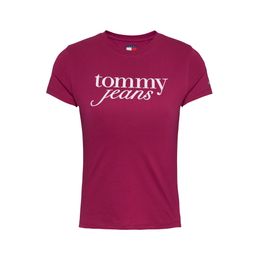 Tommy Jeans T-Shirt 'Essential' Damen Gr&ouml;&szlig;e XXL burgunder / wei&szlig;