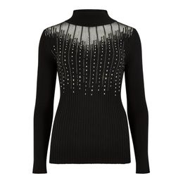 Apricot Gemstone Mesh Ribbed Jumper ' ' Damen Gr&ouml;&szlig;e S schwarz