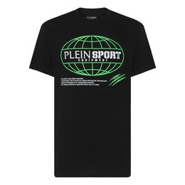 Plein Sport T-Shirt 'Global Express Edition' Herren Gr&ouml;&szlig;e 4XL neongr&uuml;n / schwarz / wei&szlig;
