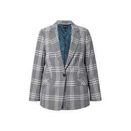Ulla Popken Blazer Damen Gr&ouml;&szlig;e 50 grau / wei&szlig;