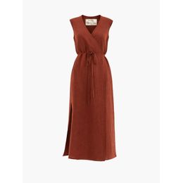 Amourlinen Kleid 'Aurora' Damen Gr&ouml;&szlig;e 42 rostbraun Winterkleid