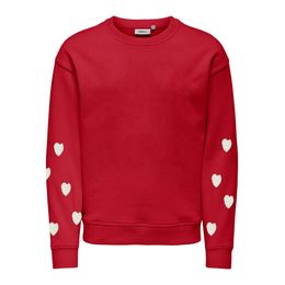 Only Girls Pullover 'Marisa Teddy Heart' M&auml;dchen Gr&ouml;&szlig;e 134/140 rot