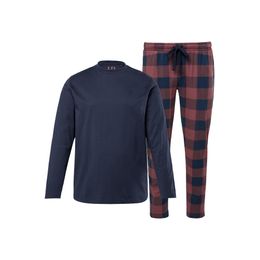 JP1880 Pyjama lang Herren Gr&ouml;&szlig;e 8XL navy / braun