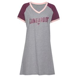 Kangaroos Nachthemd Damen Gr&ouml;&szlig;e L nude / graumeliert / bordeaux