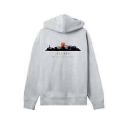 F4NT4STIC Sweatshirt 'Escape Discover the World Asian Town' Damen Gr&ouml;&szlig;e XS grau / dunkelorange / schwarz