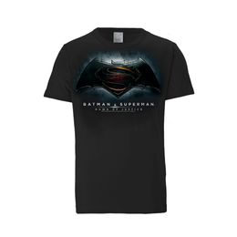 logoshirt T-Shirt 'Batman v Superman - Justice' Damen Gr&ouml;&szlig;e XXL schwarz