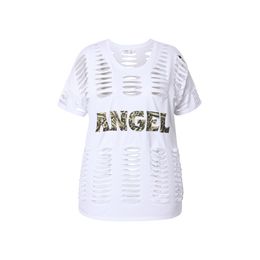 Angel of Style Shirt Damen Gr&ouml;&szlig;e XL beige / schwarz / wei&szlig;