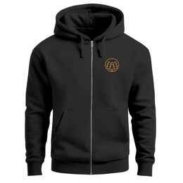 Neverless Sweatjacke 'B&auml;ume Badge' Herren Gr&ouml;&szlig;e XXXL schwarz