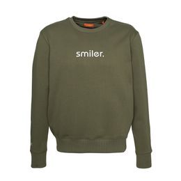 Smiler. Sweatshirt 'Cuddle' Herren Gr&ouml;&szlig;e XL oliv / wei&szlig;