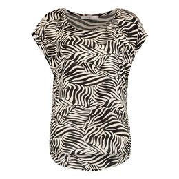 Haily's Hailys T-Shirt 'Ce44lina' Damen Gr&ouml;&szlig;e XL beige / schwarz