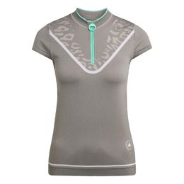 adidas by Stella McCartney Funktionsshirt 'TrueNature' Damen Gr&ouml;&szlig;e XXXS/XXS t&uuml;rkis / greige / dunkelgrau / wei&szlig;