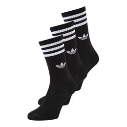 adidas originals Socken 'Solid Crew' Damen Gr&ouml;&szlig;e 43/45 schwarz / wei&szlig;