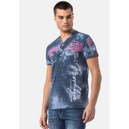 Cipo & Baxx Cipo & Baxx T-Shirt Herren Gr&ouml;&szlig;e XXXL dunkelblau / pink / wei&szlig;