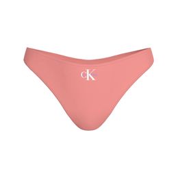Calvin Klein Swimwear Bikinihose 'CK Monogram' Damen Gr&ouml;&szlig;e XS koralle / wei&szlig;