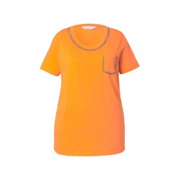 MIAMODA T-Shirt Damen Gr&ouml;&szlig;e 9XL orange / silber