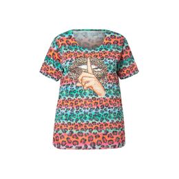 Angel of Style T-Shirt Damen Gr&ouml;&szlig;e XL hellblau / orange