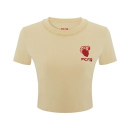 PCFG T-Shirt Damen Gr&ouml;&szlig;e L pastellgelb / rot