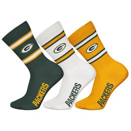 NFL Socken Herren Gr&ouml;&szlig;e 39/42 gelb / gr&uuml;n / wei&szlig;