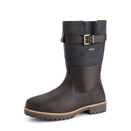 Travelin Boots 'Fjaere' Herren Gr&ouml;&szlig;e 42 dunkelblau / dunkelbraun / gold