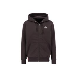 Hoodie Alpha Industries "Basic Zip Hoodie SL", Herren, Gr. XL, hunter braun, Shell: 80% Cotton, 20% Polyester, regular fit, Sweatshirts Hoodie