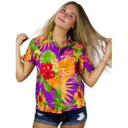 King Kameha Bluse 'Pineapple' Damen Gr&ouml;&szlig;e 4XL lila