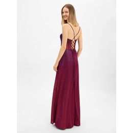 UNIQUE Abendkleid Damen Gr&ouml;&szlig;e 38 blau / bordeaux Winterkleid